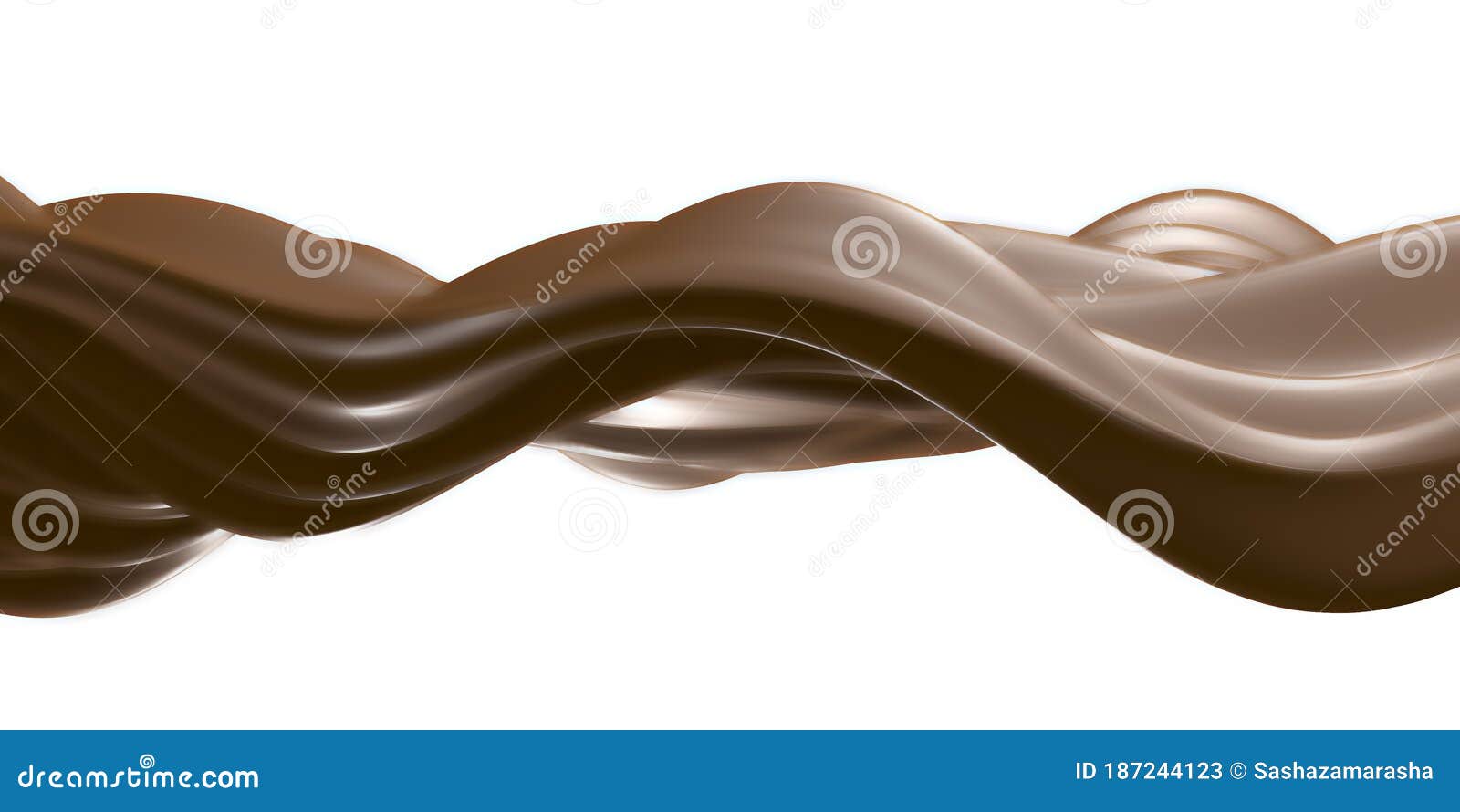 Melted Choco Mass. Chocolate Waves Background Stock Illustration ...