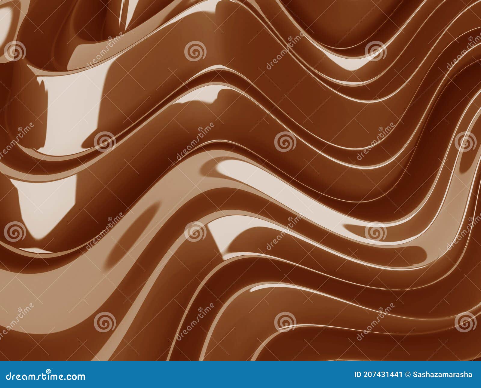 Melted Choco Mass. Chocolate Waves Background Stock Illustration ...