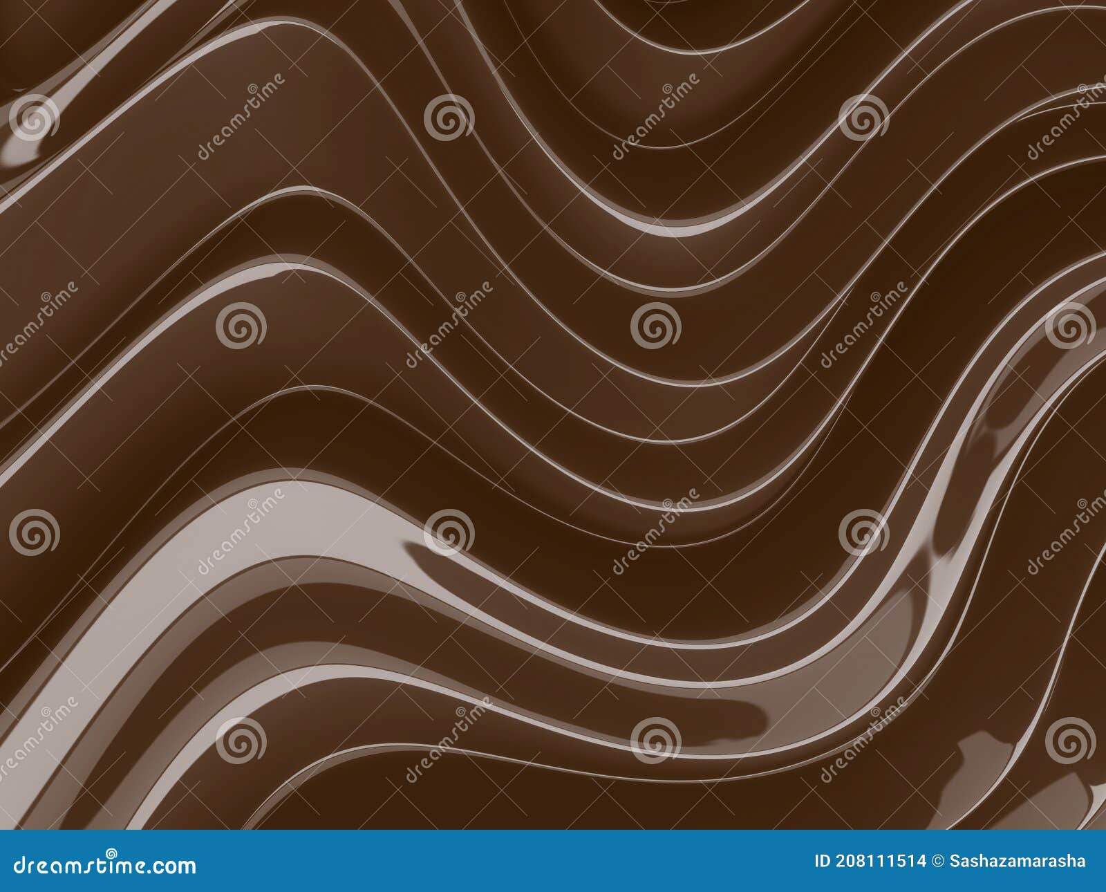 Melted Choco Mass. Chocolate Waves Background Stock Illustration ...
