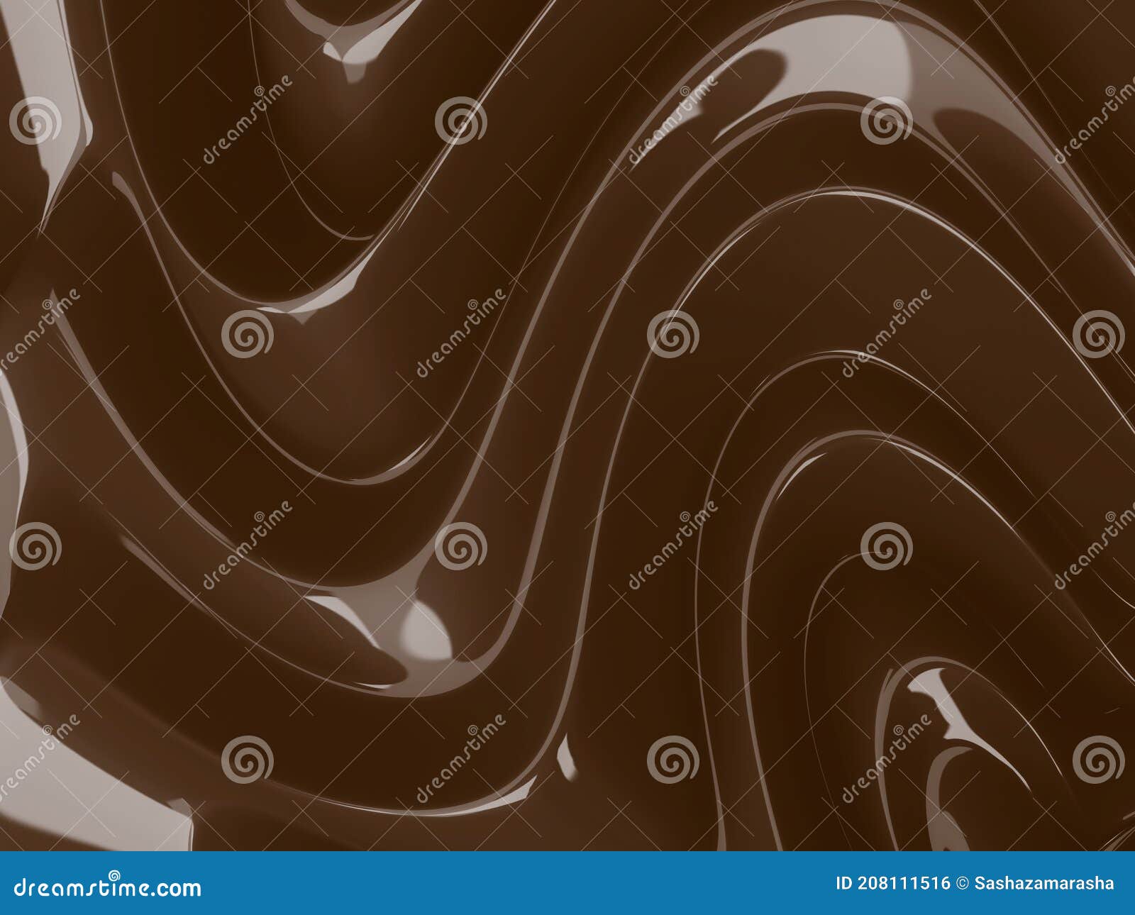 Melted Choco Mass. Chocolate Waves Background Stock Illustration ...