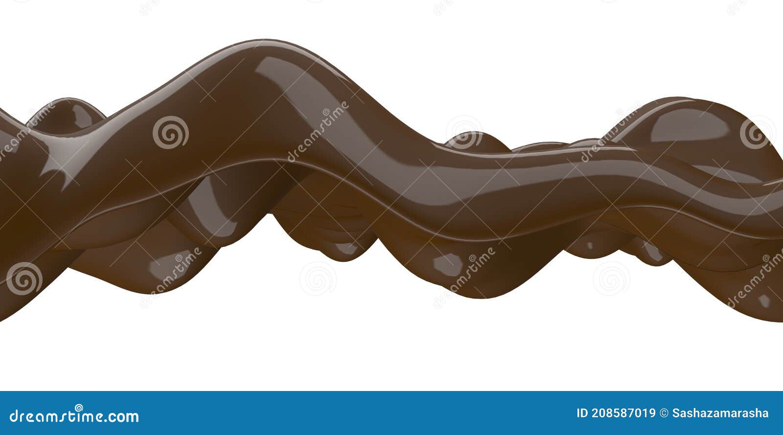 Melted Choco Mass. Chocolate Waves Background Stock Illustration ...