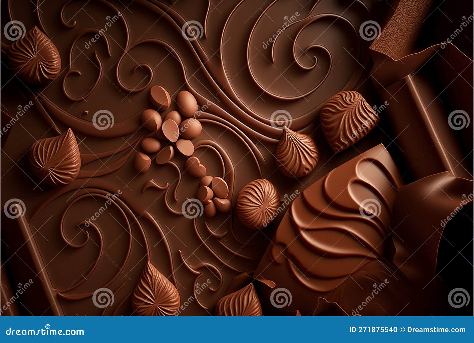 Melted Chocolate Background Stock Illustration - Illustration of ...