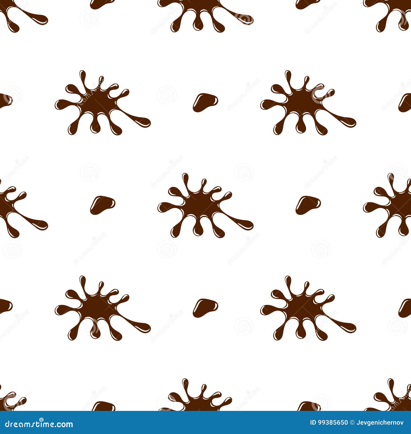 Melted Chocolate Blot Seamless Pattern Stock Vector - Illustration of ...