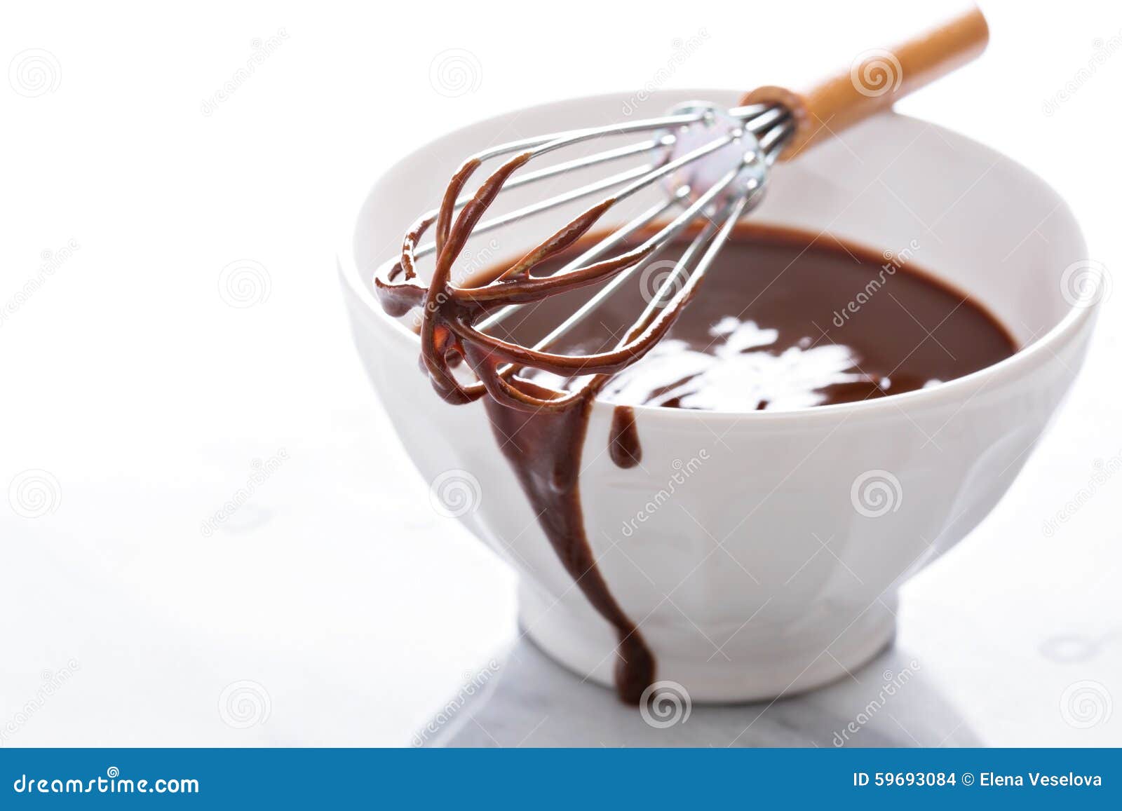 Melted chocolate in a bowl stock photo. Image of candy - 59693084