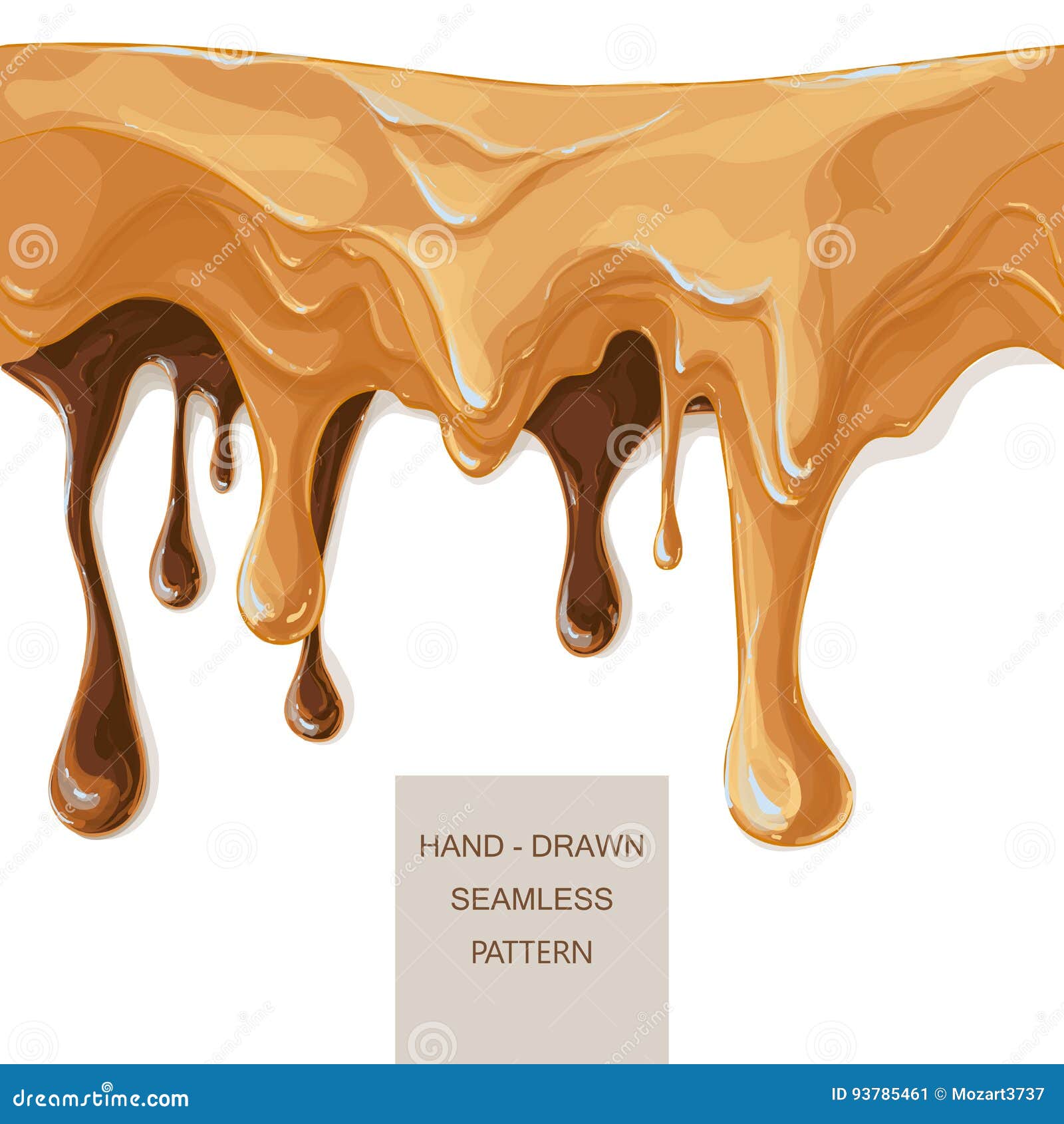 Melted chocolate caramel stock vector. Illustration of background ...