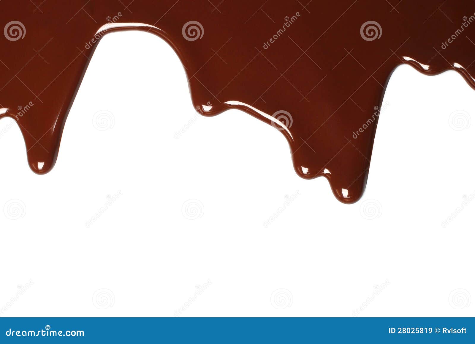 Chocolate Dripping From Chocolate Bar Isolated On White Stock Photo ...