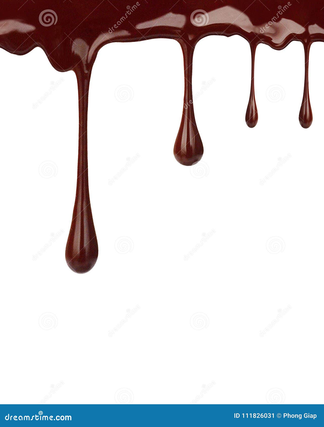 Melted Chocolate Dripping, Isolated Stock Image - Image of food, baking ...