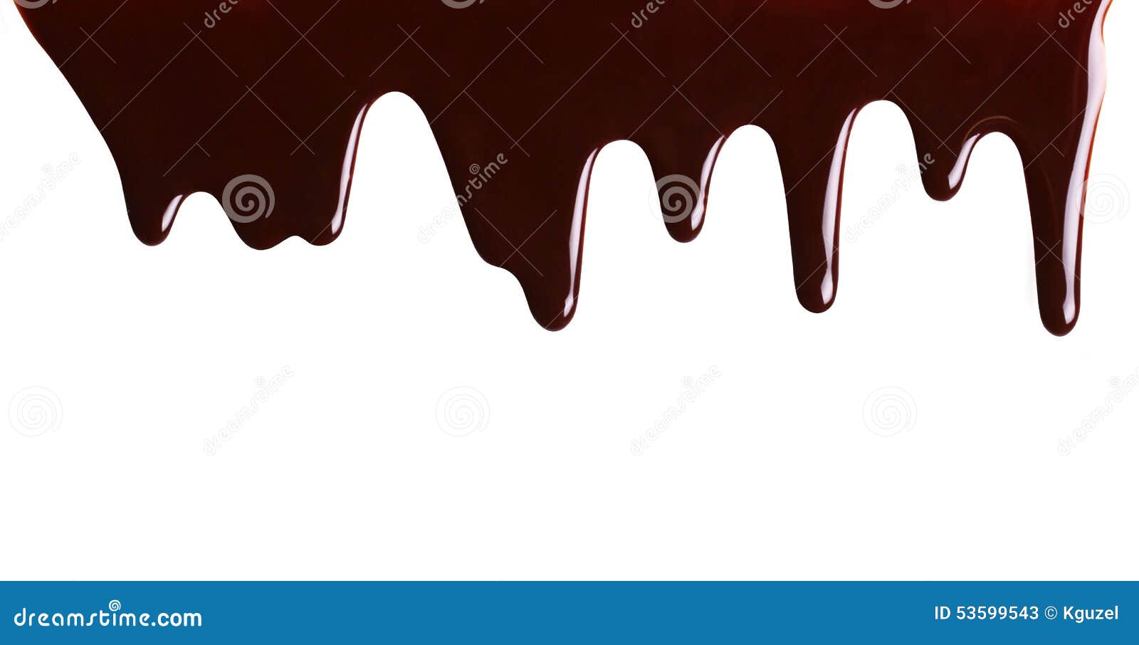 Melted Chocolate Dripping, Isolated Stock Image - Image of drink, runs ...