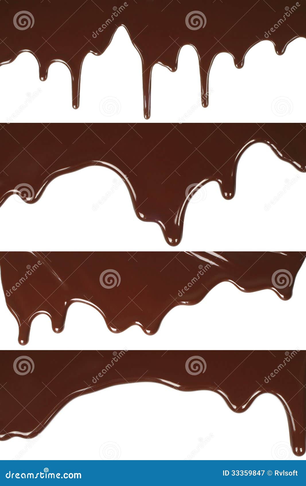 Chocolate Dripping From Chocolate Bar Isolated On White Stock Photo ...