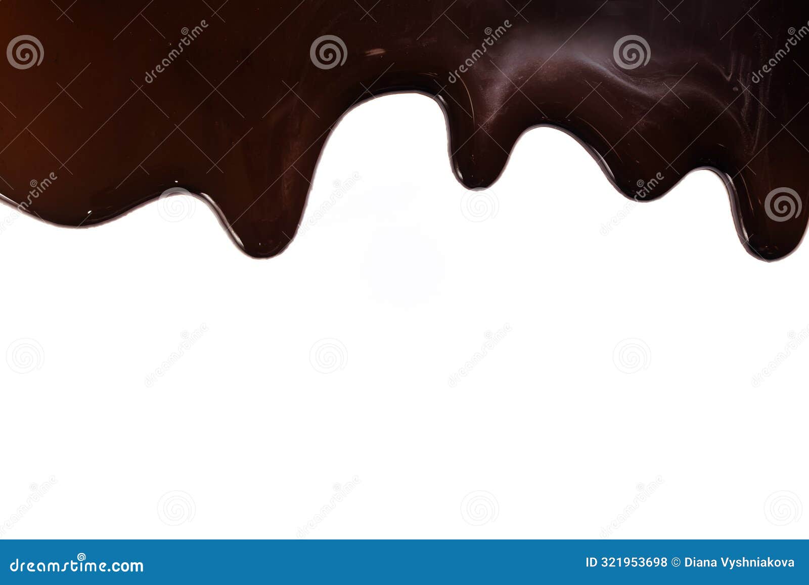Melted Chocolate Dripping on White Background Stock Photo - Image of ...
