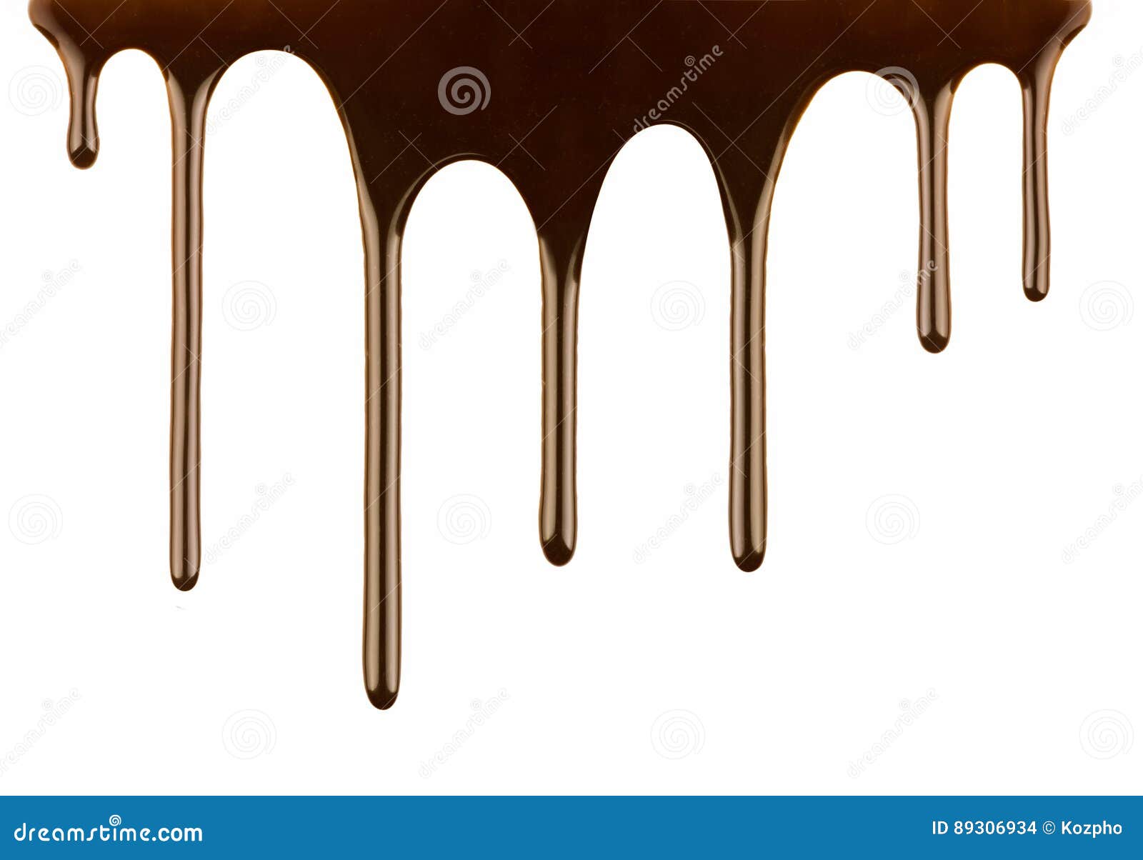 Melted Chocolate Dripping On White Stock Photo | CartoonDealer.com ...