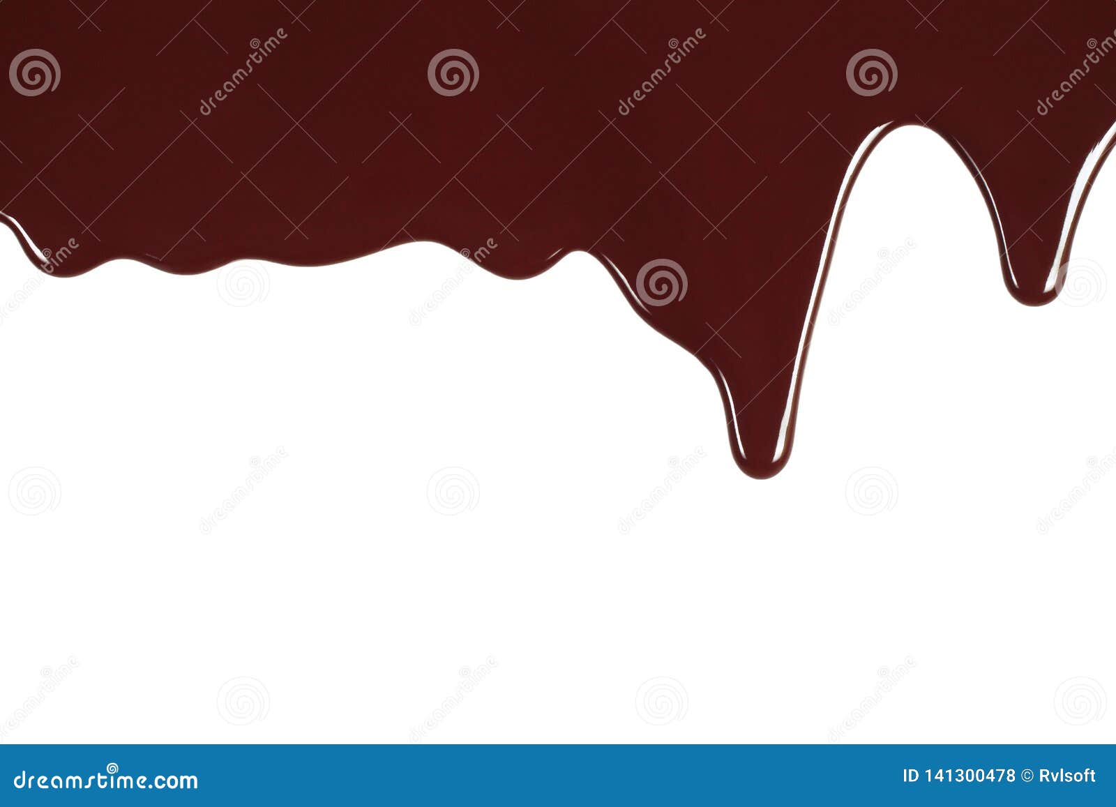 Melted Chocolate Dripping on White Background Stock Photo - Image of ...