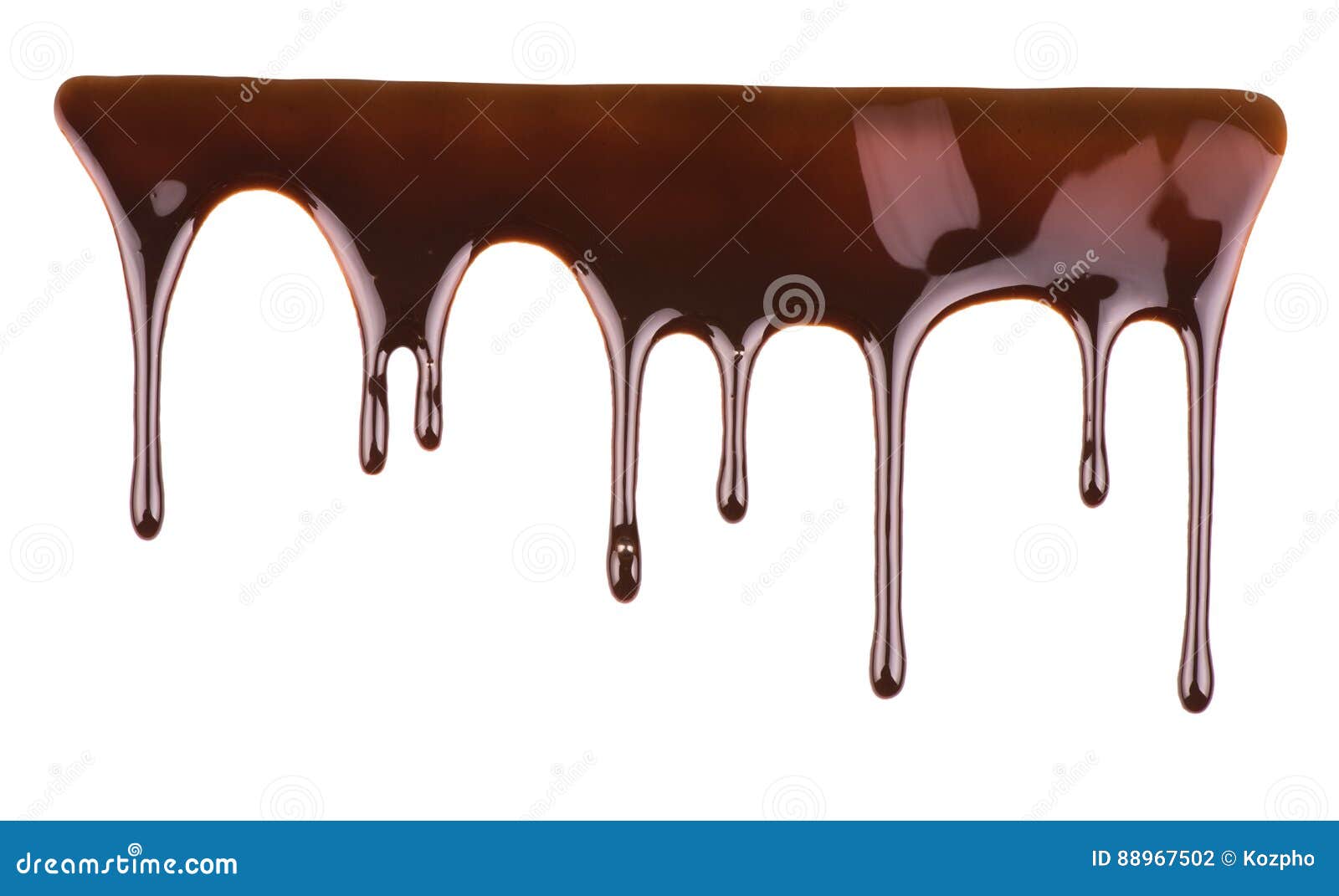 Melted Chocolate Dripping On White Stock Photo | CartoonDealer.com ...