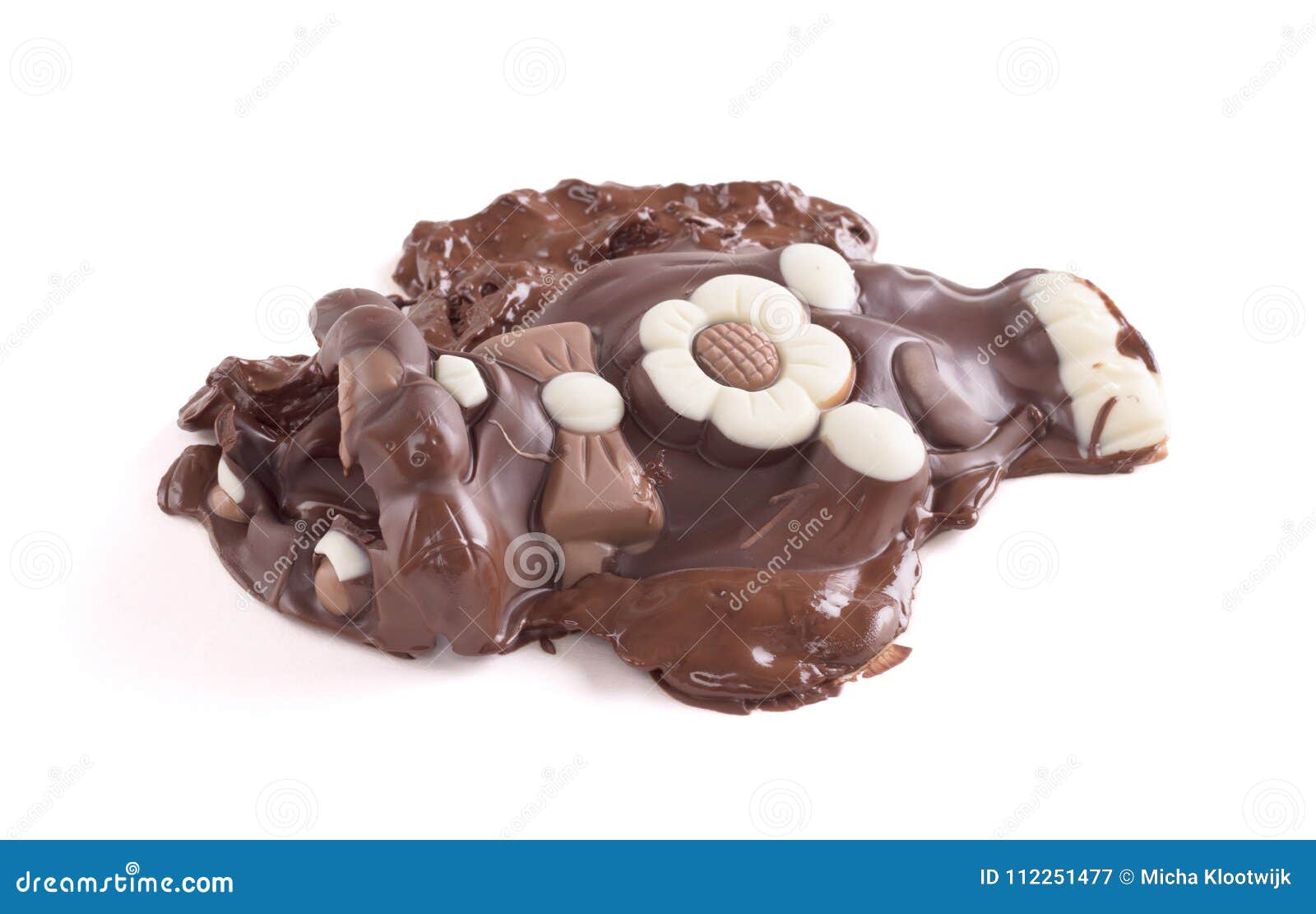 Melted Chocolate Easter Bunny Stock Image - Image of messy, humor ...