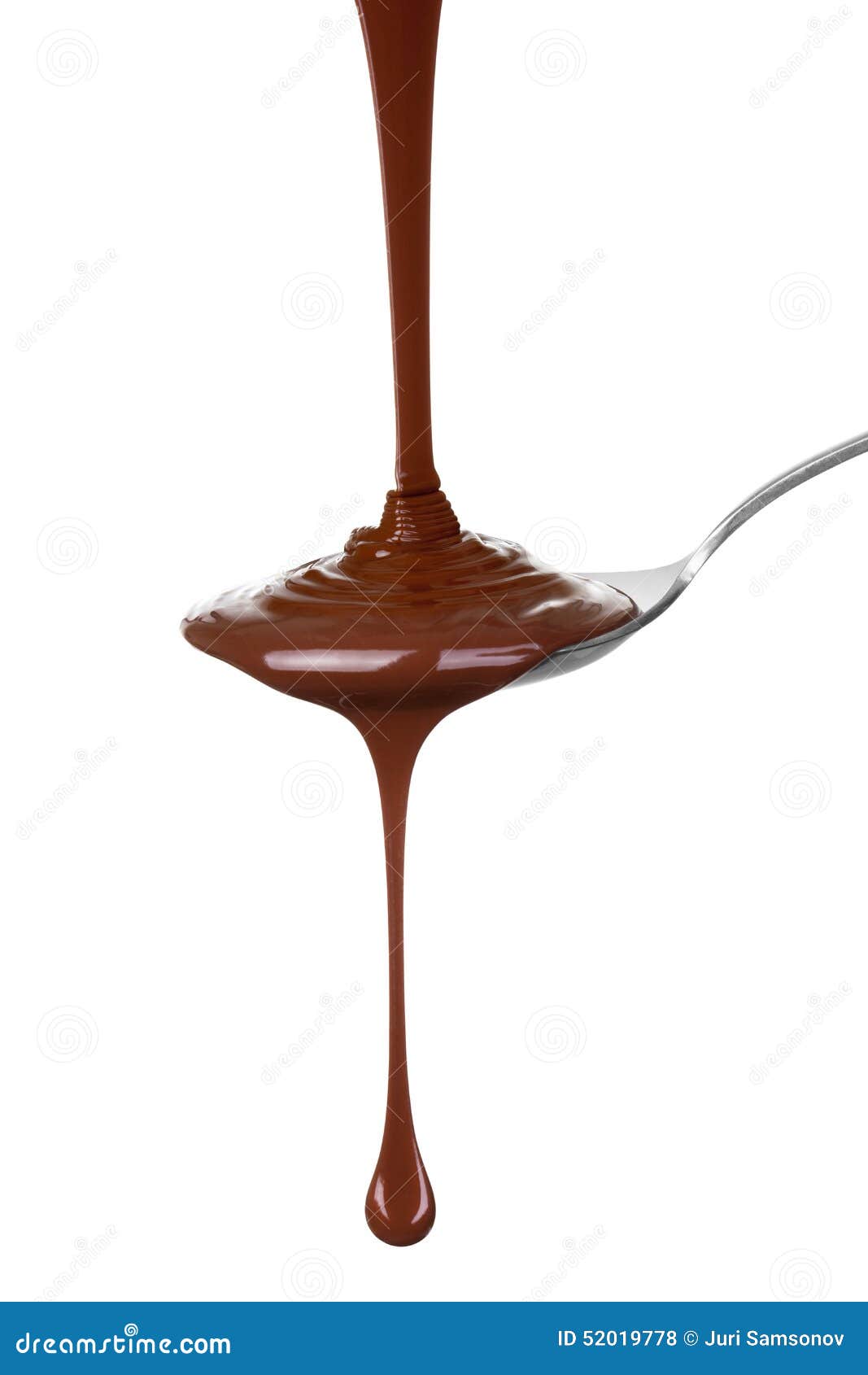 Melted Chocolate Pouring Into A Piece Of Chocolate Bars Royalty-Free ...