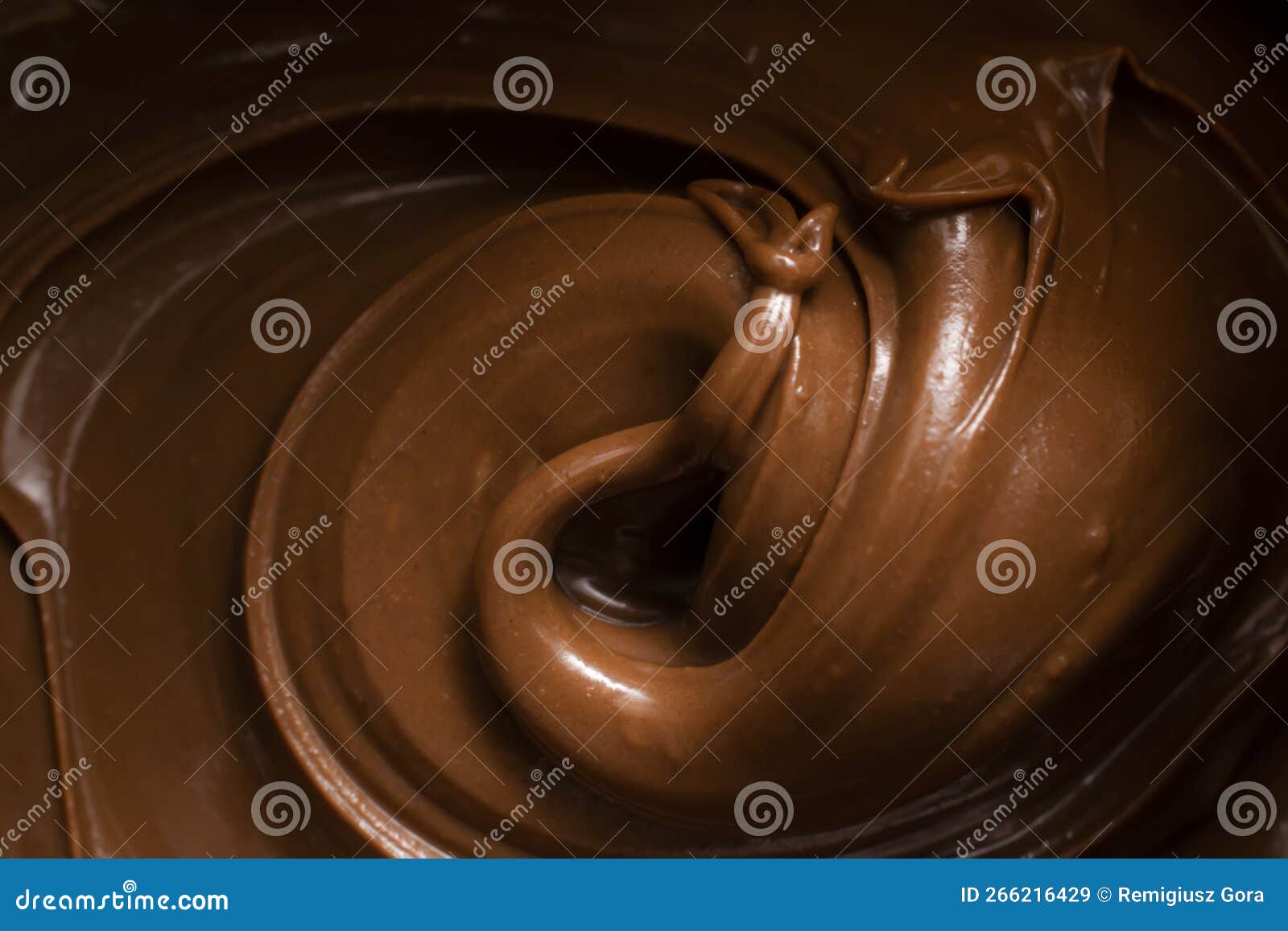 Melted Chocolate Pouring and Stirring Stock Image - Image of falling ...