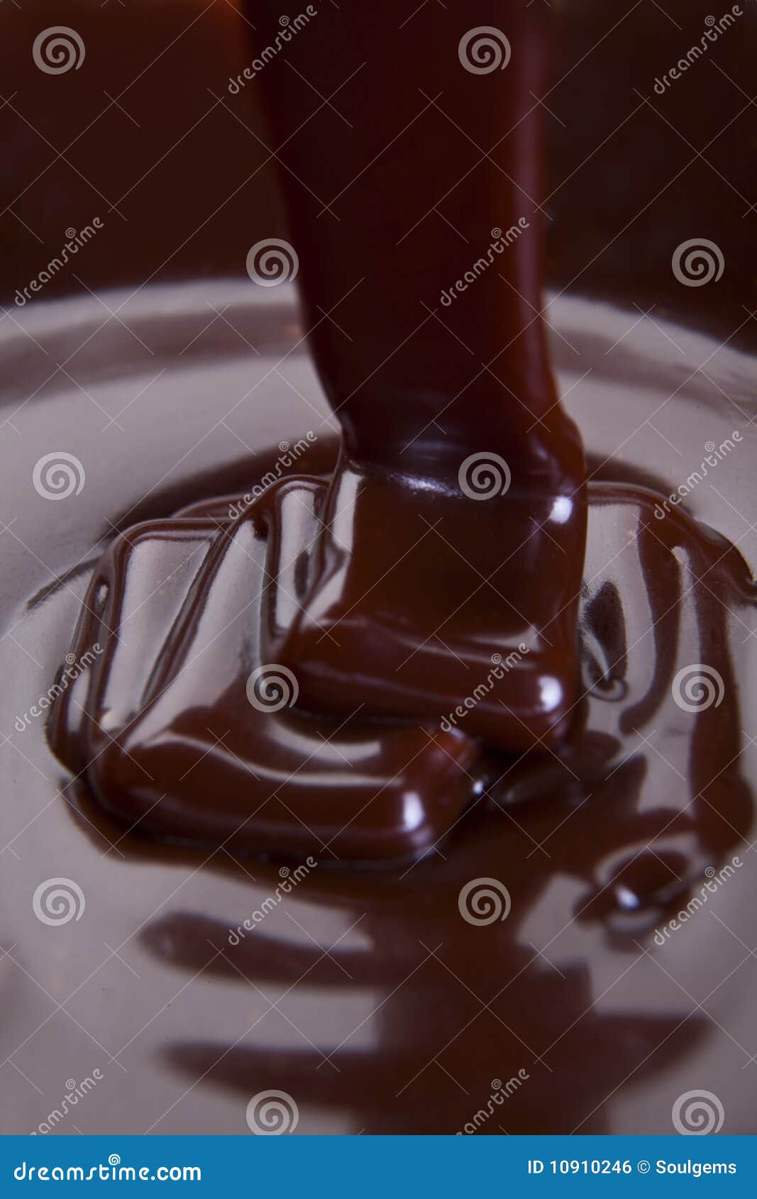 Melted Chocolate Ribbons stock photo. Image of cooking - 10910246