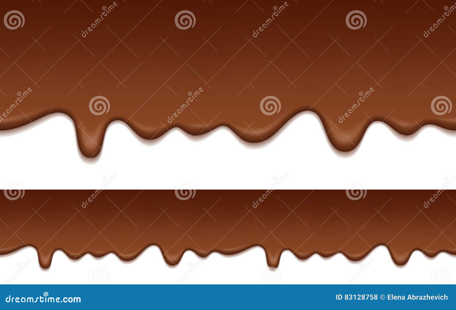 Melted Chocolate. Seamless Pattern Stock Vector - Illustration of ...