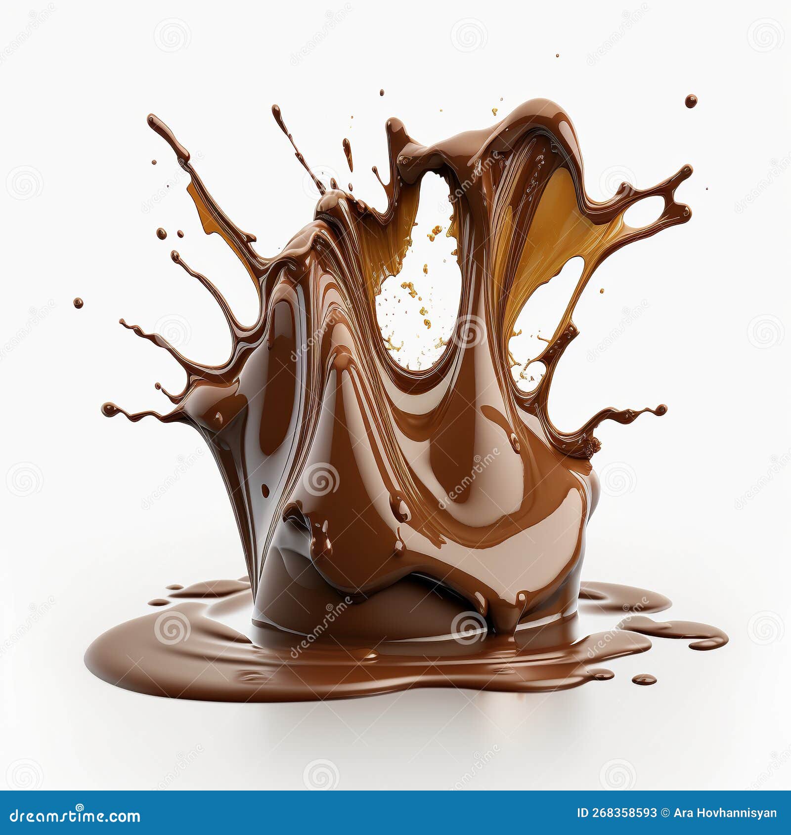Melted Chocolate Splash . Abstract Illustration Stock Illustration ...