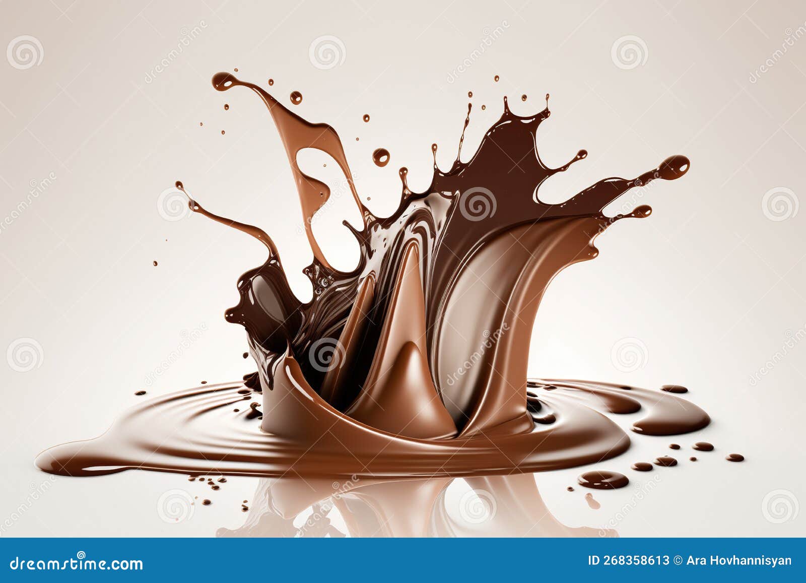Melted Chocolate Splash . Abstract Illustration Stock Illustration ...