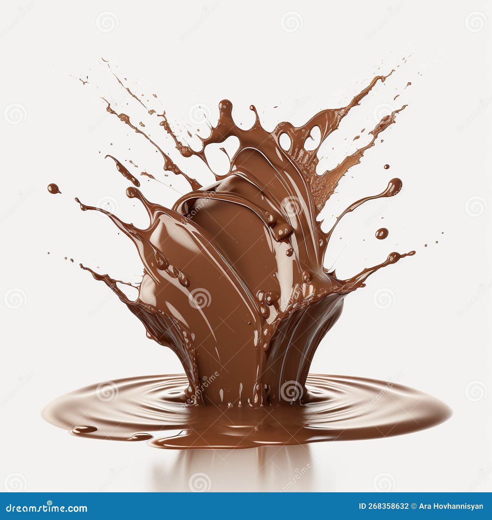 Melted Chocolate Splash . Abstract Illustration Stock Illustration ...