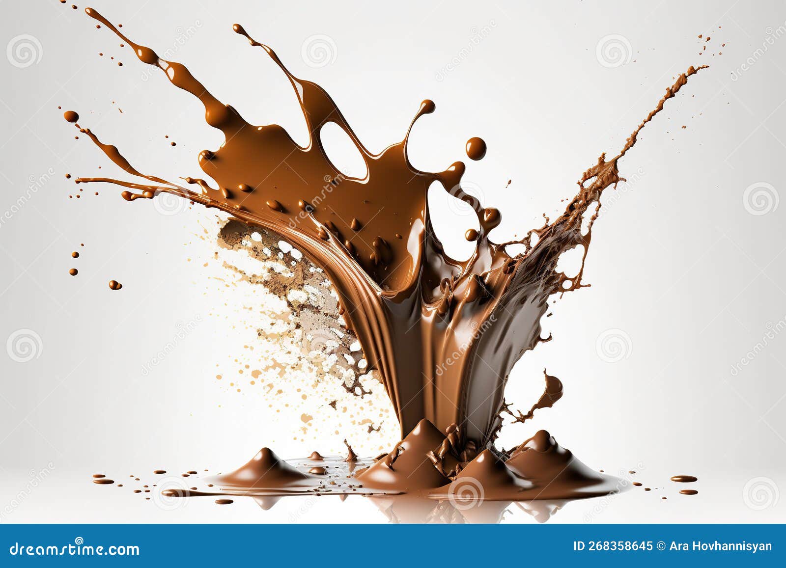 Melted Chocolate Splash . Abstract Illustration Stock Illustration ...