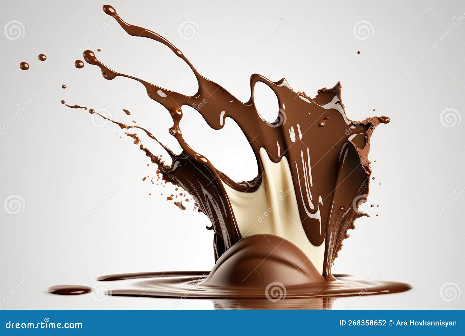 Melted Chocolate Splash . Abstract Illustration Stock Illustration ...