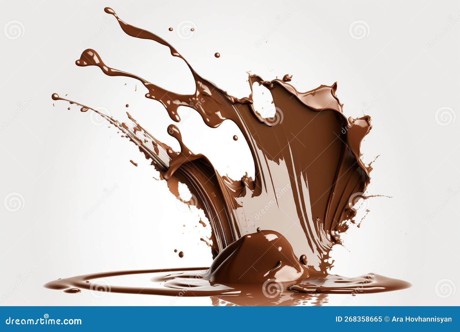 Melted Chocolate Splash . Abstract Illustration Stock Illustration ...