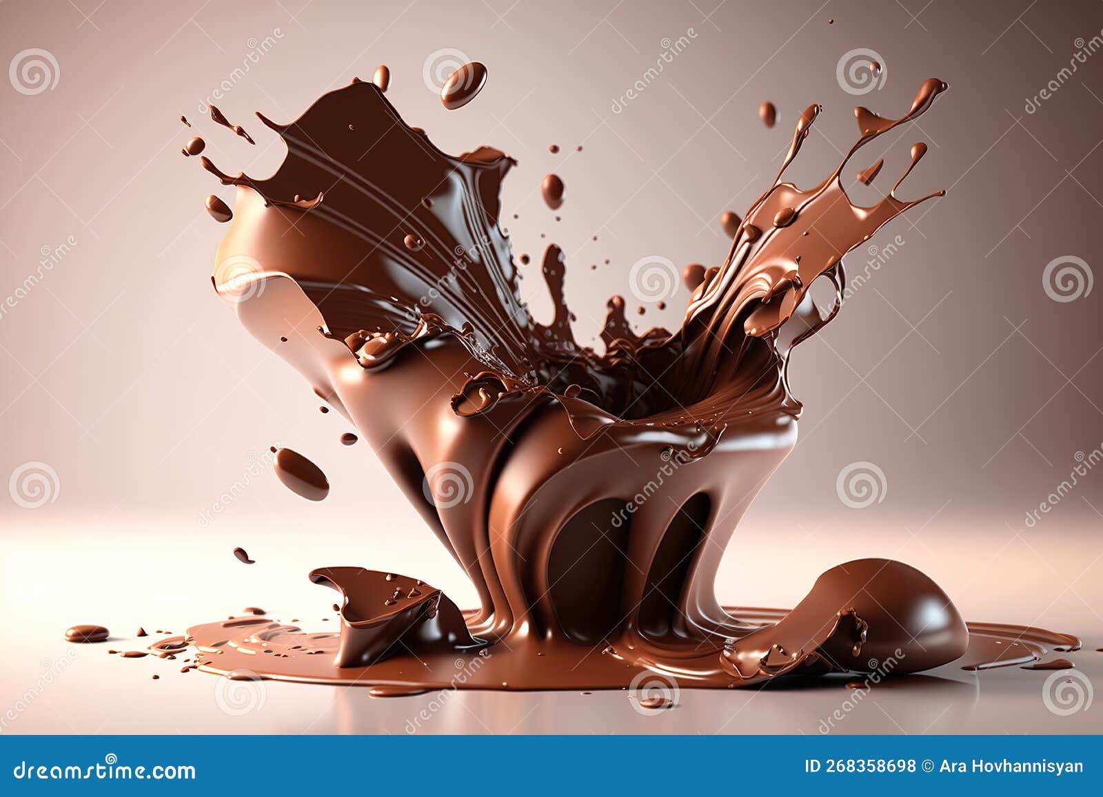 Melted Chocolate Splash . Abstract Illustration Stock Illustration ...
