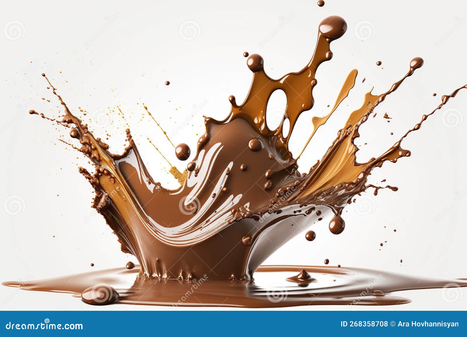 Melted Chocolate Splash . Abstract Illustration Stock Illustration ...