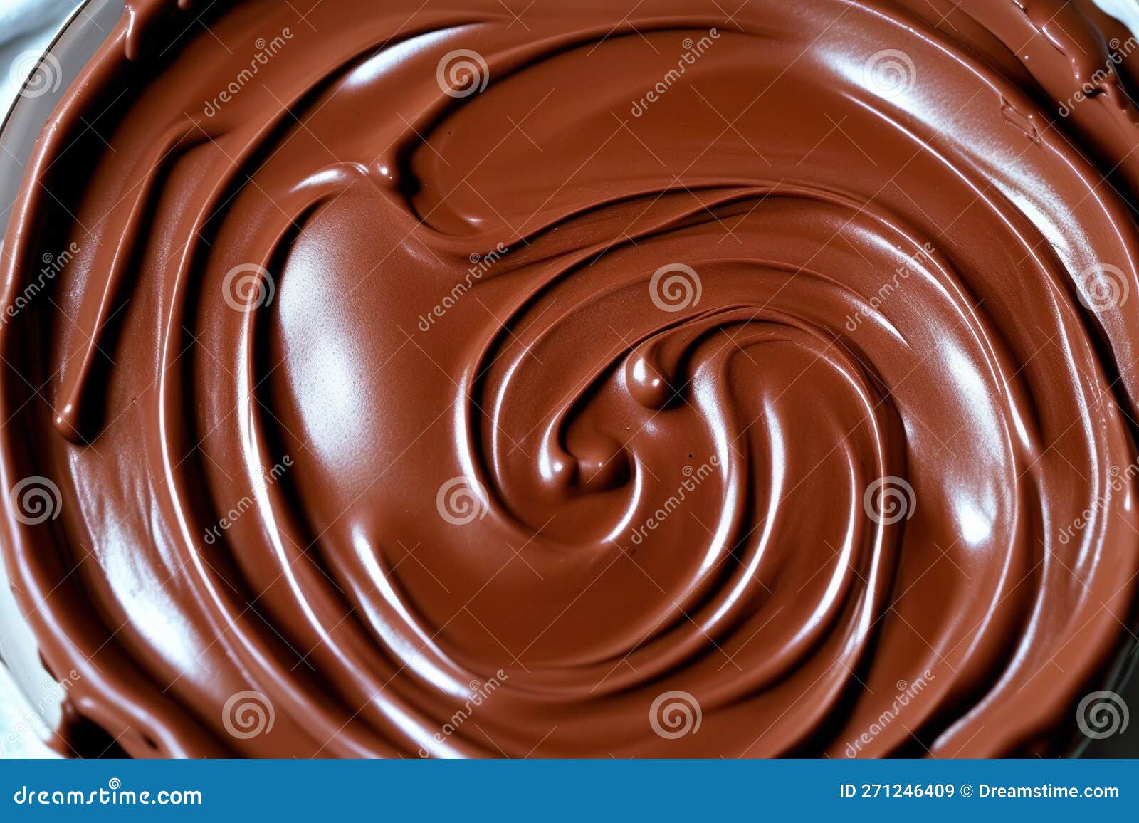 Melted chocolate swirl stock image. Image of delicious - 271246409