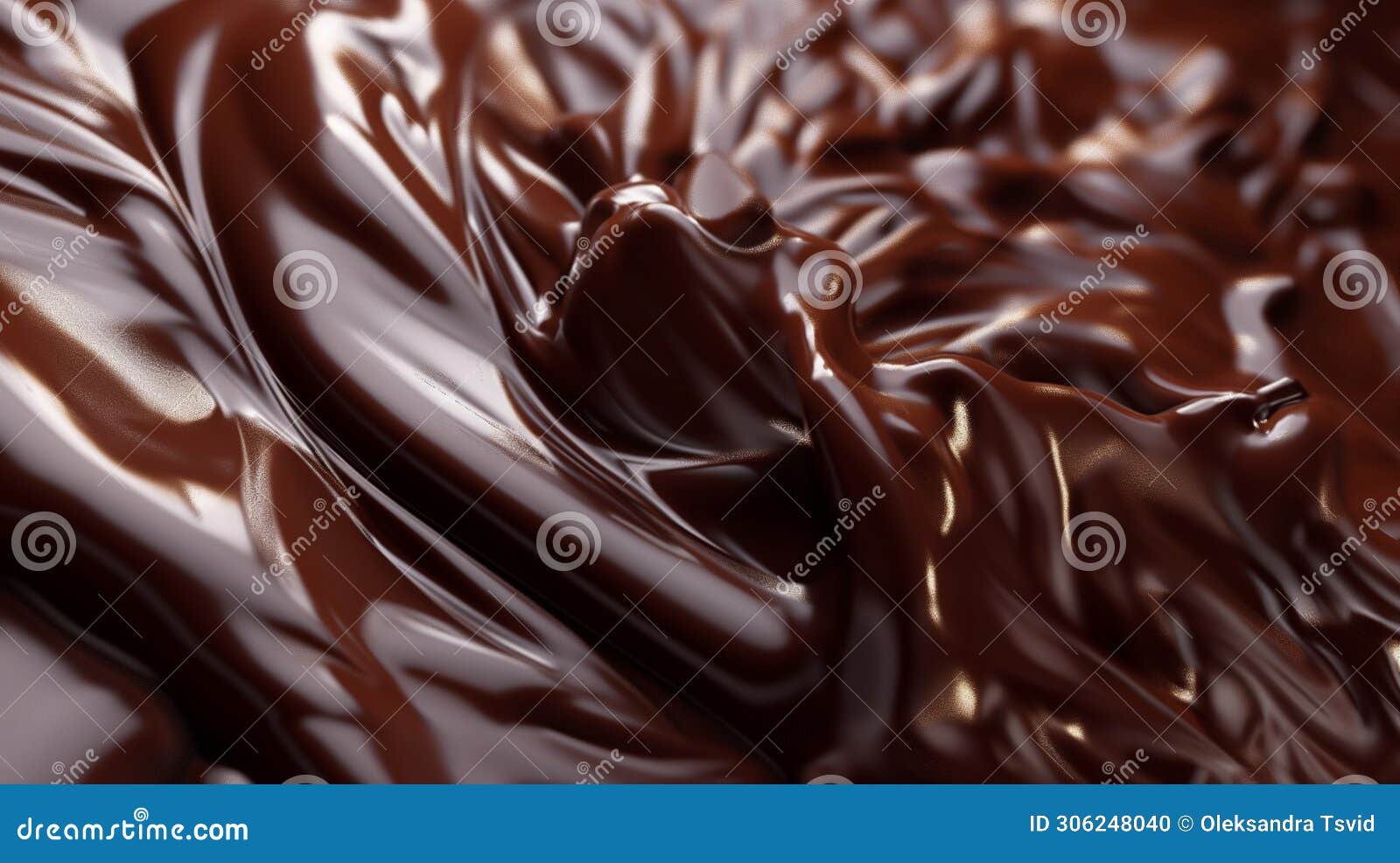 Melted Dark Chocolate Flow, Candy or Chocolate Preparation Stock Photo ...