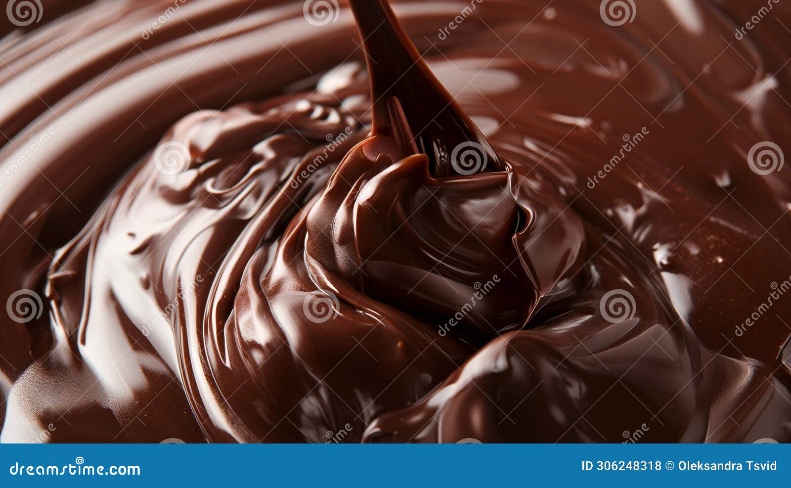 Melted Dark Chocolate Flow, Candy or Chocolate Preparation Stock Photo ...