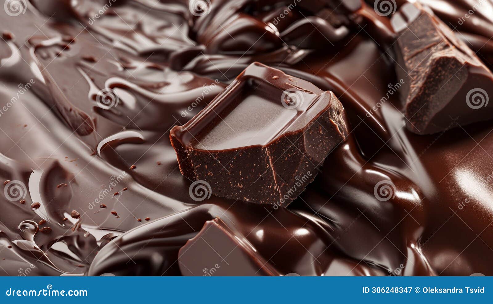 Melted Dark Chocolate Flow, Candy or Chocolate Preparation Stock Image ...