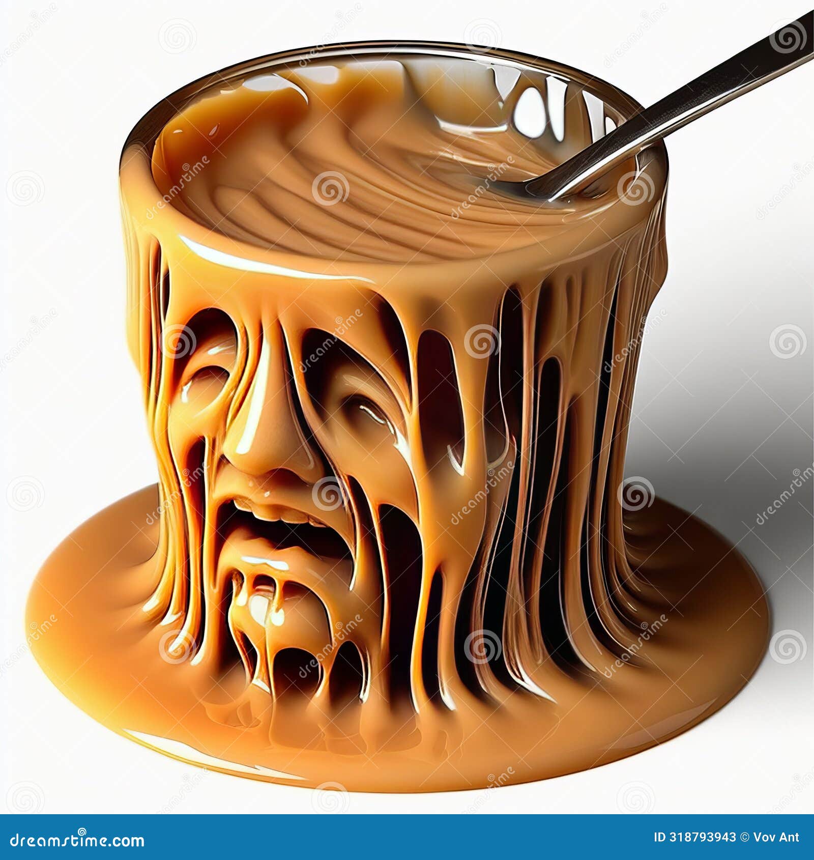 Melted Effect an Effect that Simulates Melting or Dripping Liqu Stock ...