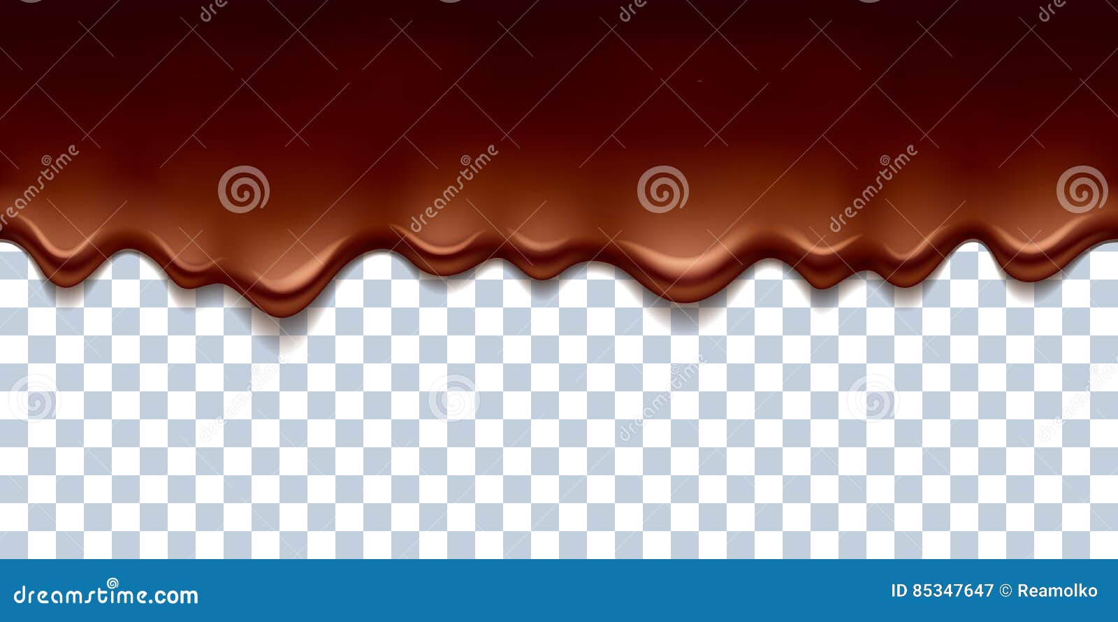 Melted Flowing Chocolate Drips Border Vector Illustration. Stock Vector ...