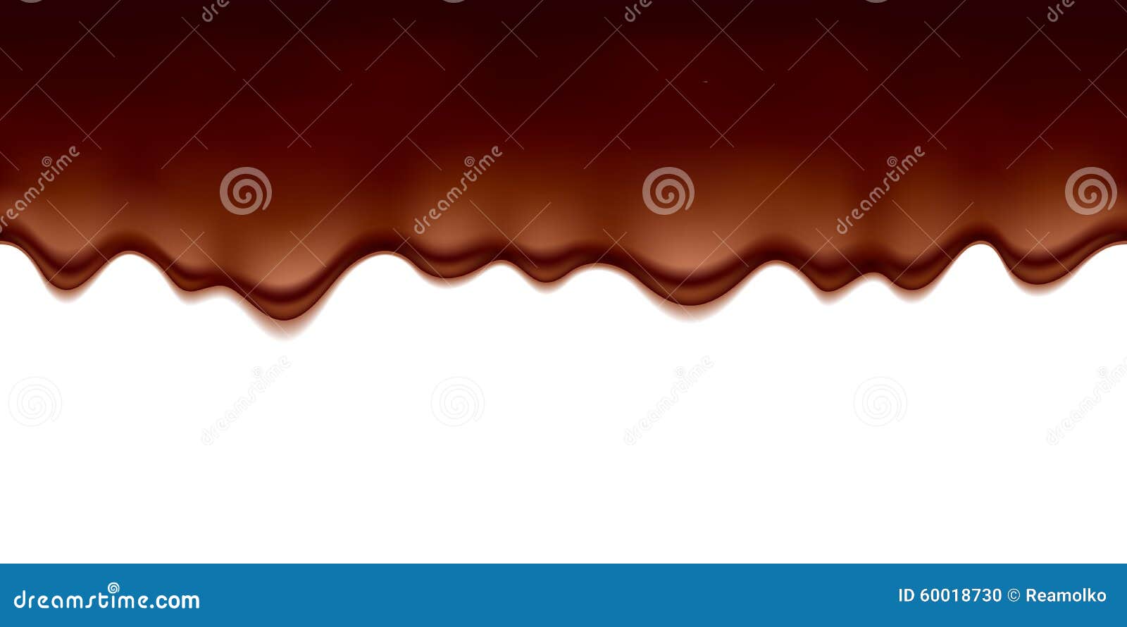Melted Flowing Chocolate Drips Border Vector Stock Vector ...