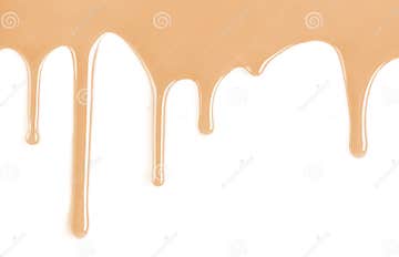 Melted Foundation Dripping on White Background Stock Illustration ...
