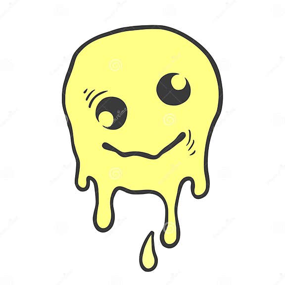 Melted funny expression stock vector. Illustration of graphic - 352754798