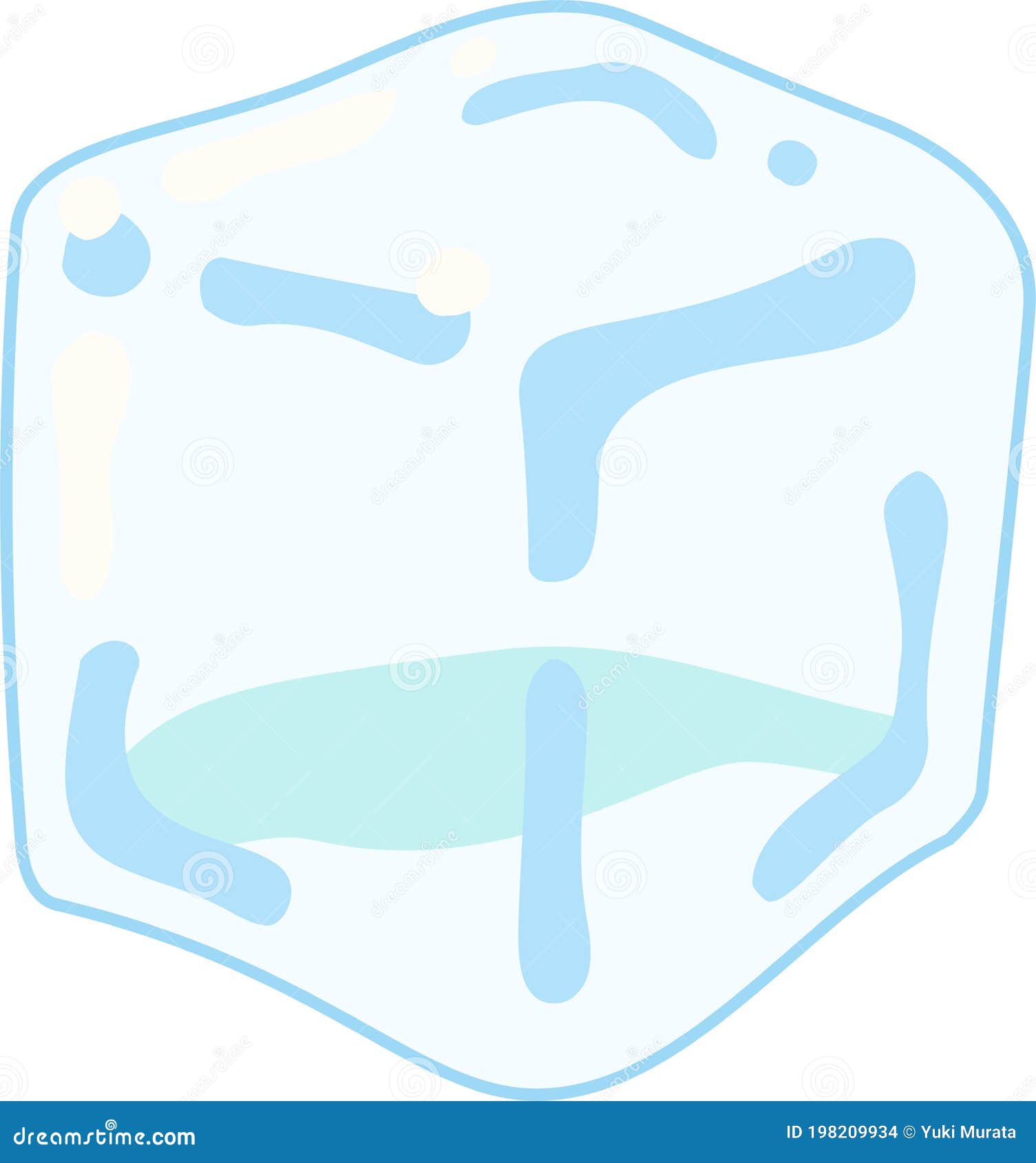 Melted Ice illustration stock vector. Illustration of water - 198209934