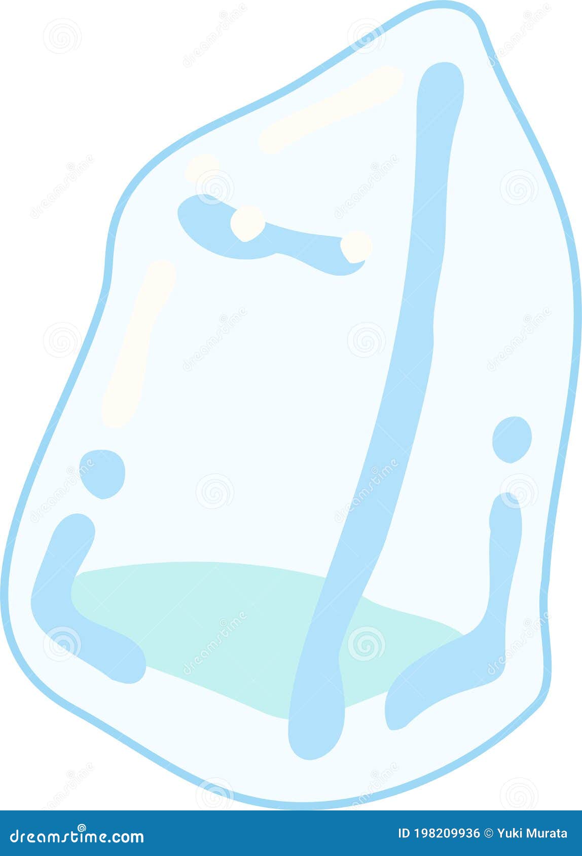 Melted Ice illustration stock vector. Illustration of translucent ...
