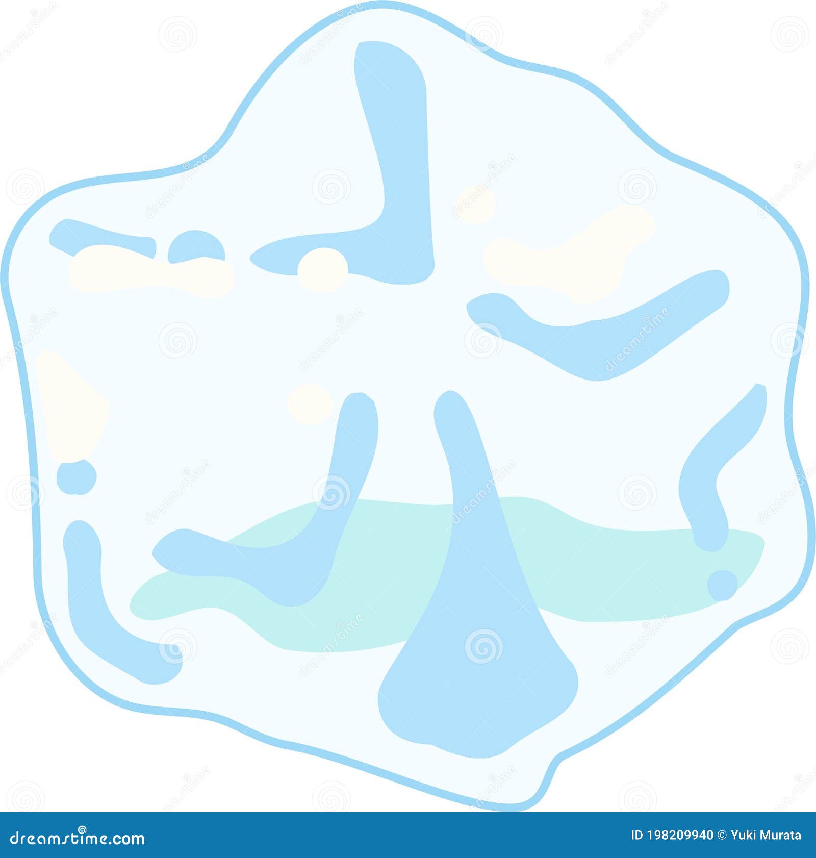 Melted Ice illustration stock vector. Illustration of vector - 198209940