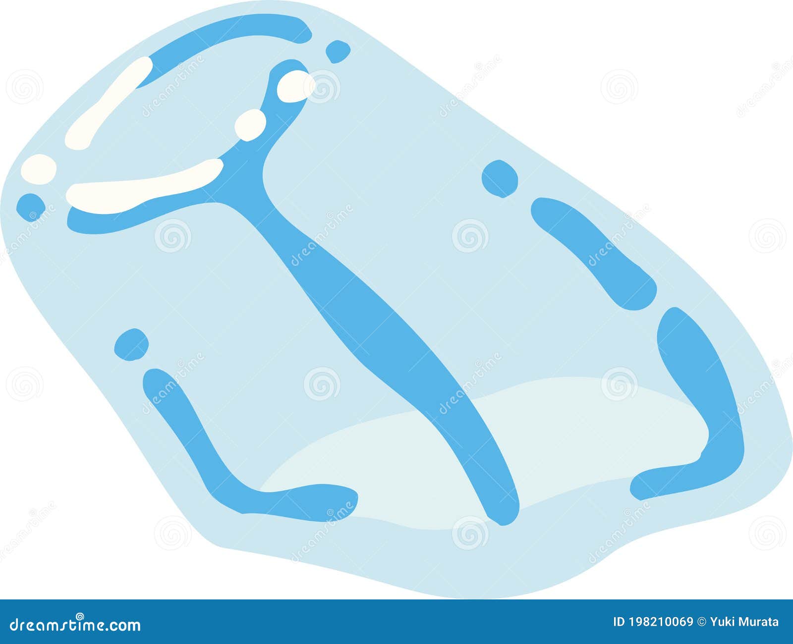 Melted Ice illustration stock vector. Illustration of translucent ...