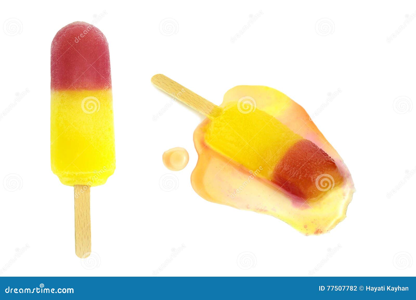Melted Ice Lolly Isolated On White. Conceptual Image | CartoonDealer ...