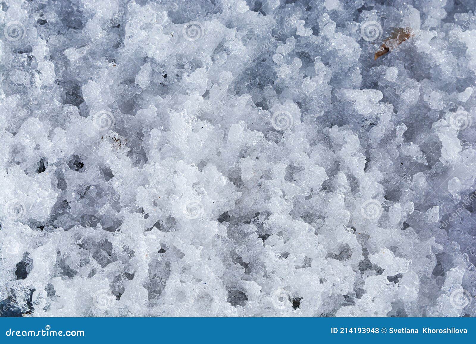 Melted Ice in Spring As Texture. Spring Melting of Ice and Snow Stock ...