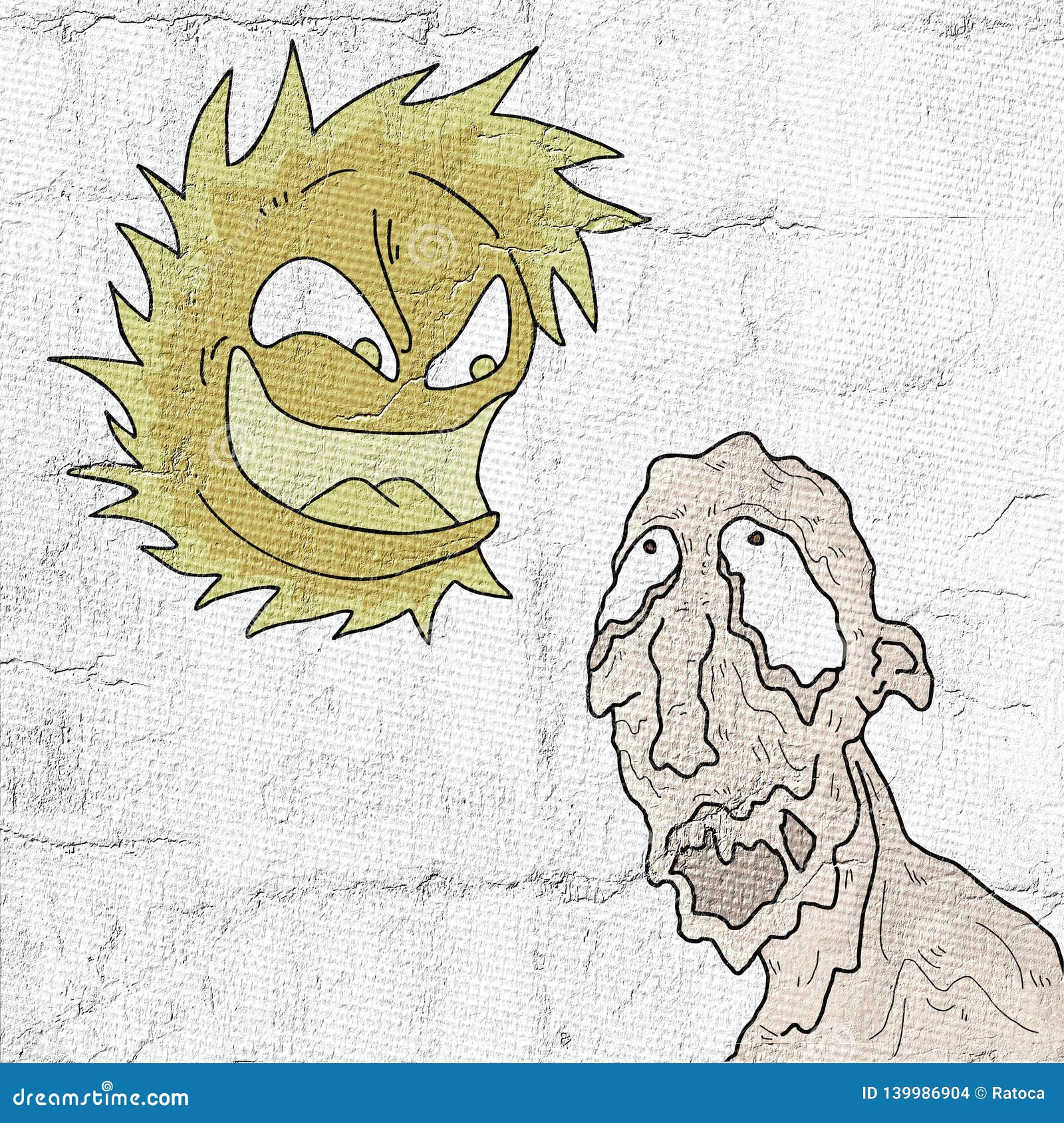 Melted man stock illustration. Illustration of beautiful - 139986904