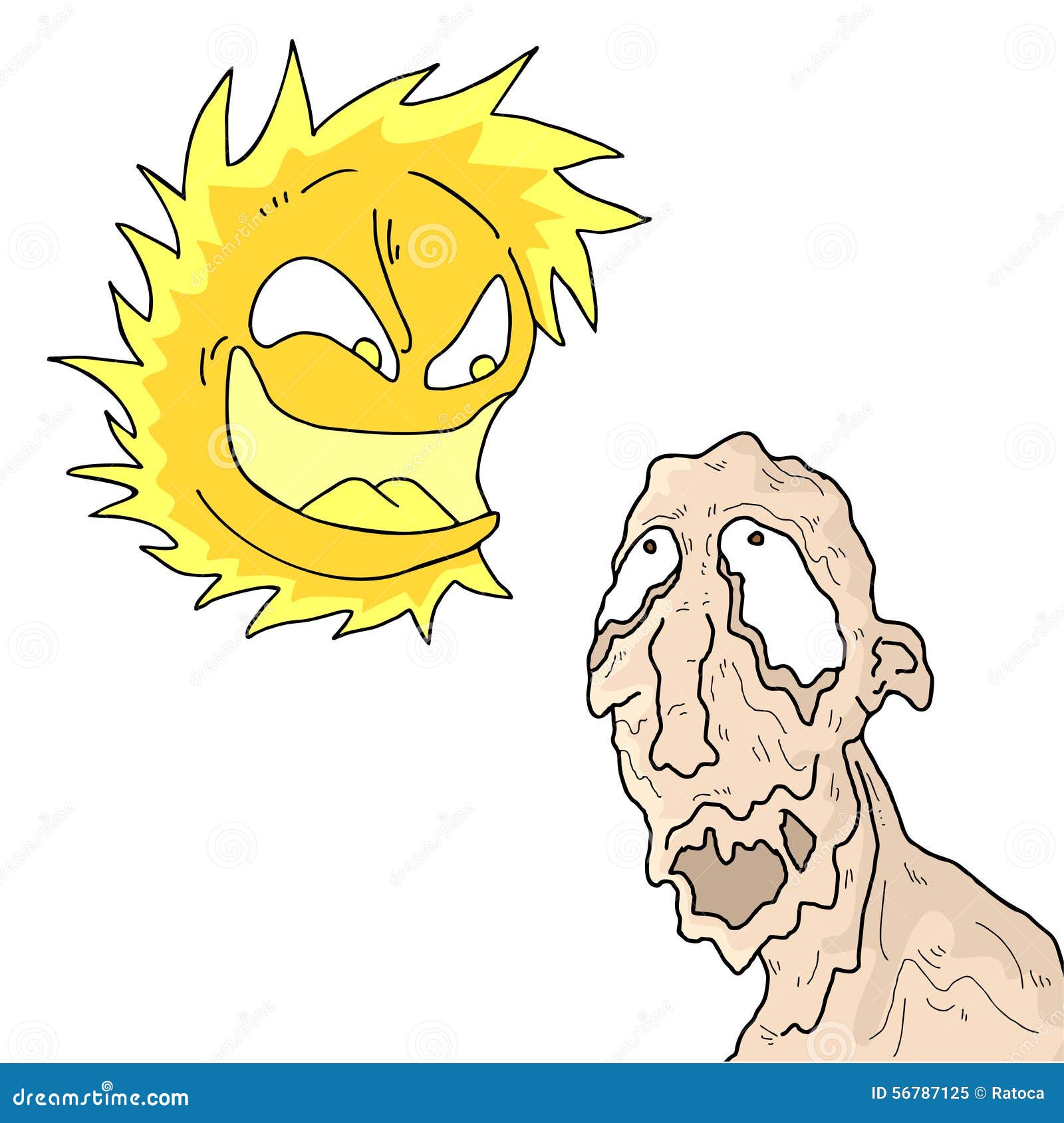 Melted man stock vector. Illustration of cartoon, melt - 56787125