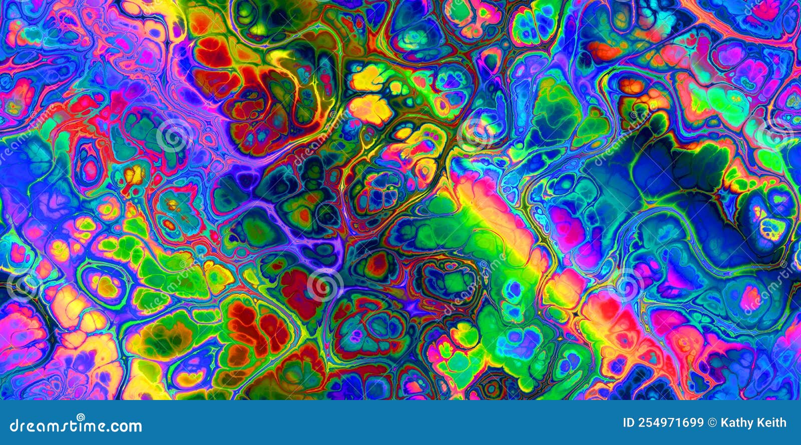Melted Rainbow Color Marbled Seamless Tile Stock Illustration ...