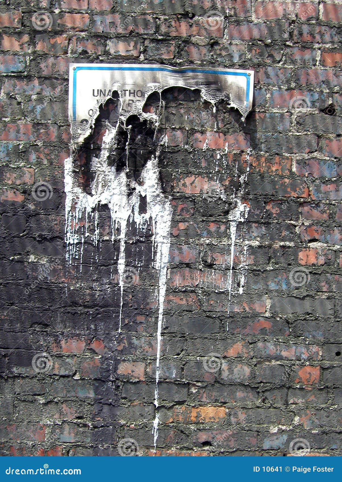 Melted Sign stock image. Image of urban, fire, sign, burnt - 10641