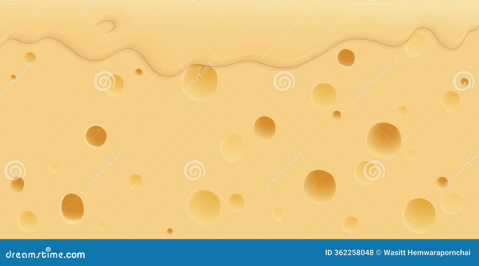 Melted Swiss Cheese Cross Section Texture Background Stock Illustration ...